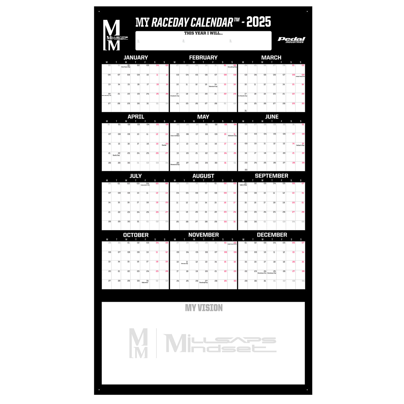 DM18 2025 GIANT MY RACEDAY CALENDAR – PEDAL Industries