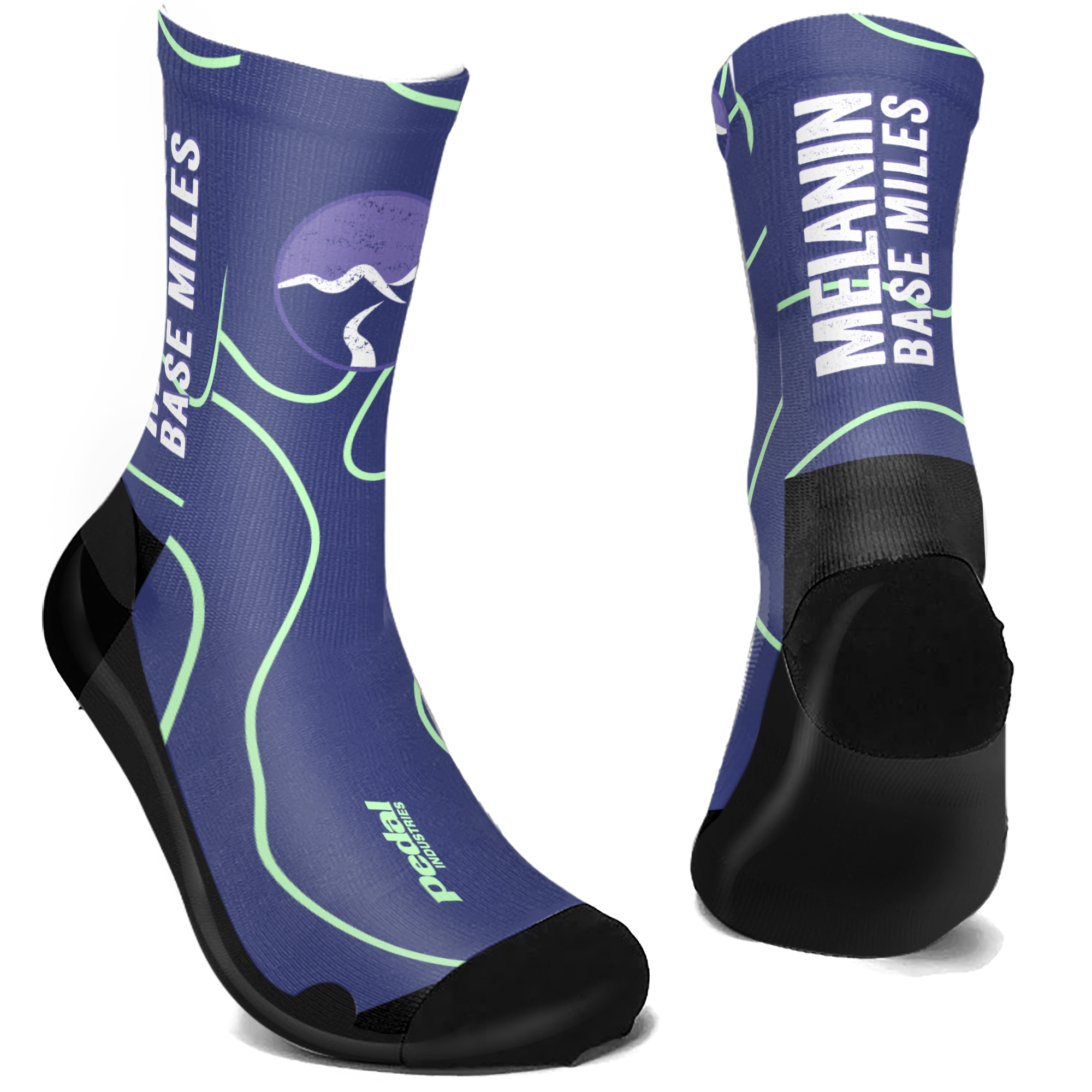 Melanin Base Miles 2025 SUBLIMATED SOCK – PEDAL Industries