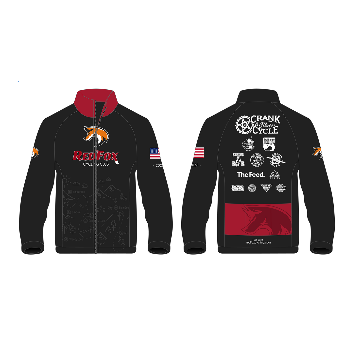 Red Fox Cycling Club 2026 KOM JACKET 2.0 (3 Color Variants)