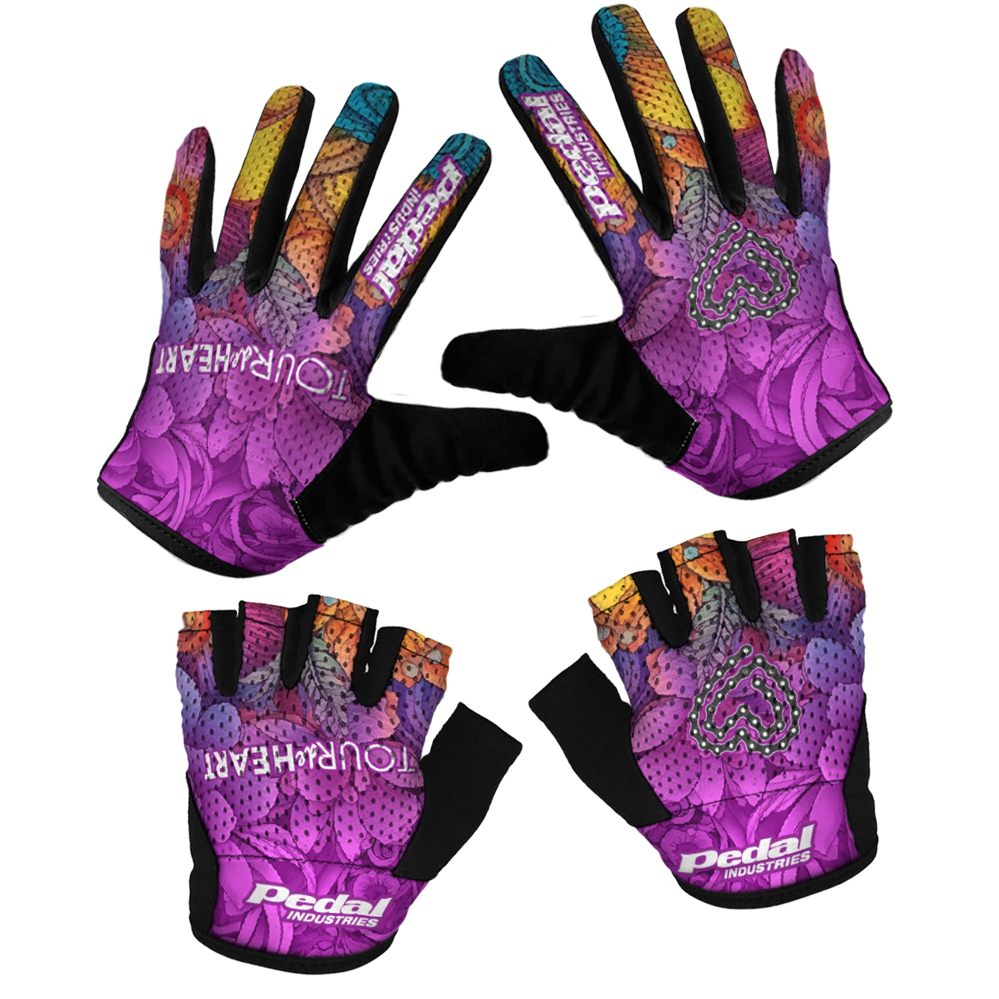 Tour De Heart 2025 SUPERLIGHT RaceDay Gloves PURPLE BLUSH – PEDAL ...