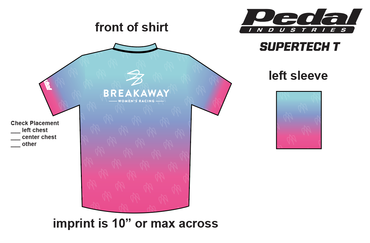 Breakaway Women's Racing 2022 SUPERTECH T – PEDAL Industries